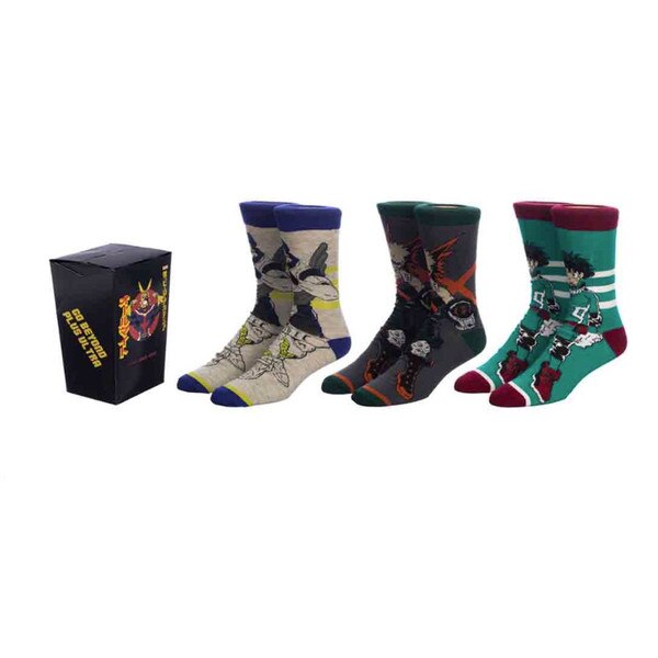 Socks My Hero Academia 3 Pair Crew Box Set