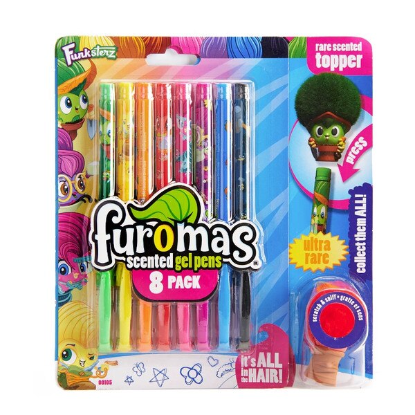 Gel Pens Furomas Scented 8 Pack With Topper